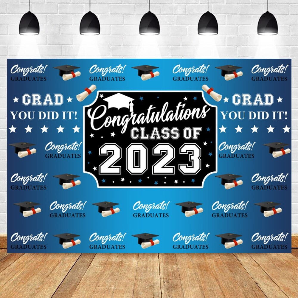 Congratulation 2023 Graduate Ceremony Backdrop for Photography Balloon ...