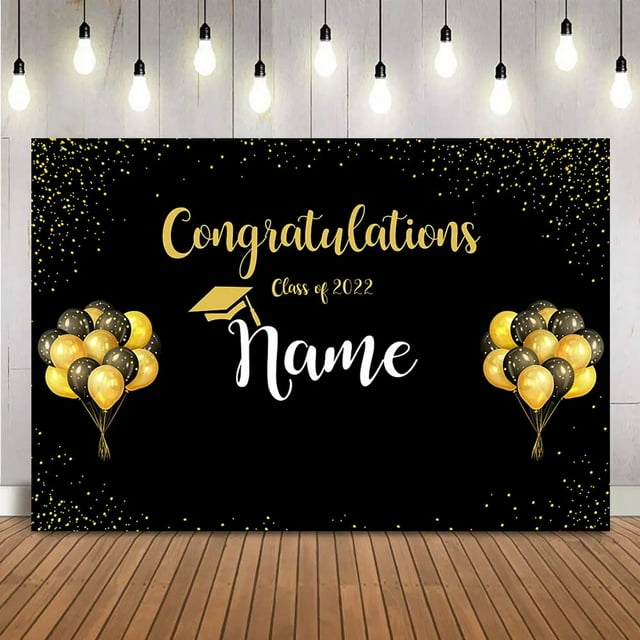 Congratulation Backdrop Class of 2022 Photo Background Customize Name ...