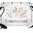 Congratulation Celebration Photography Backdrop 12x8FT, Colorful Ribbon ...
