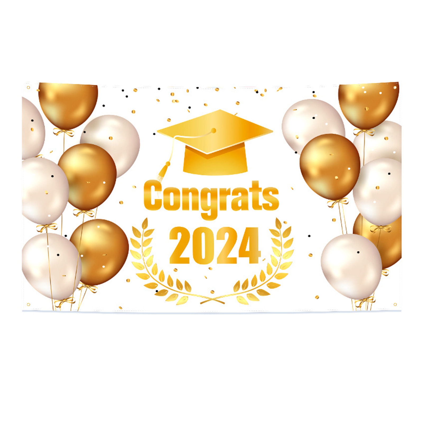 Congratulation Graduates Banner (2024) - Class Graduation Decoration ...