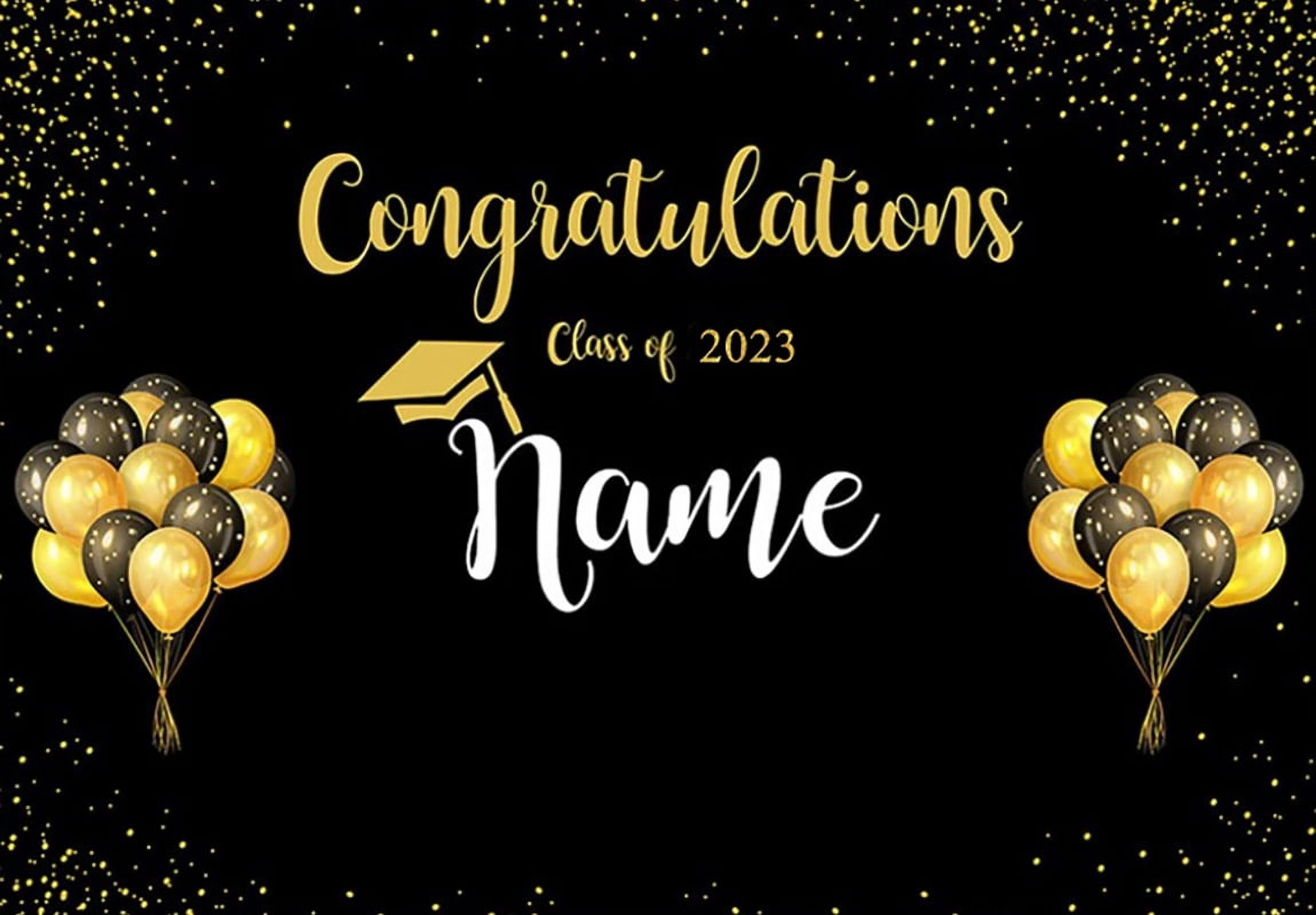 Congratulation Graduation Party Banner Background Class of 2023 Custom ...