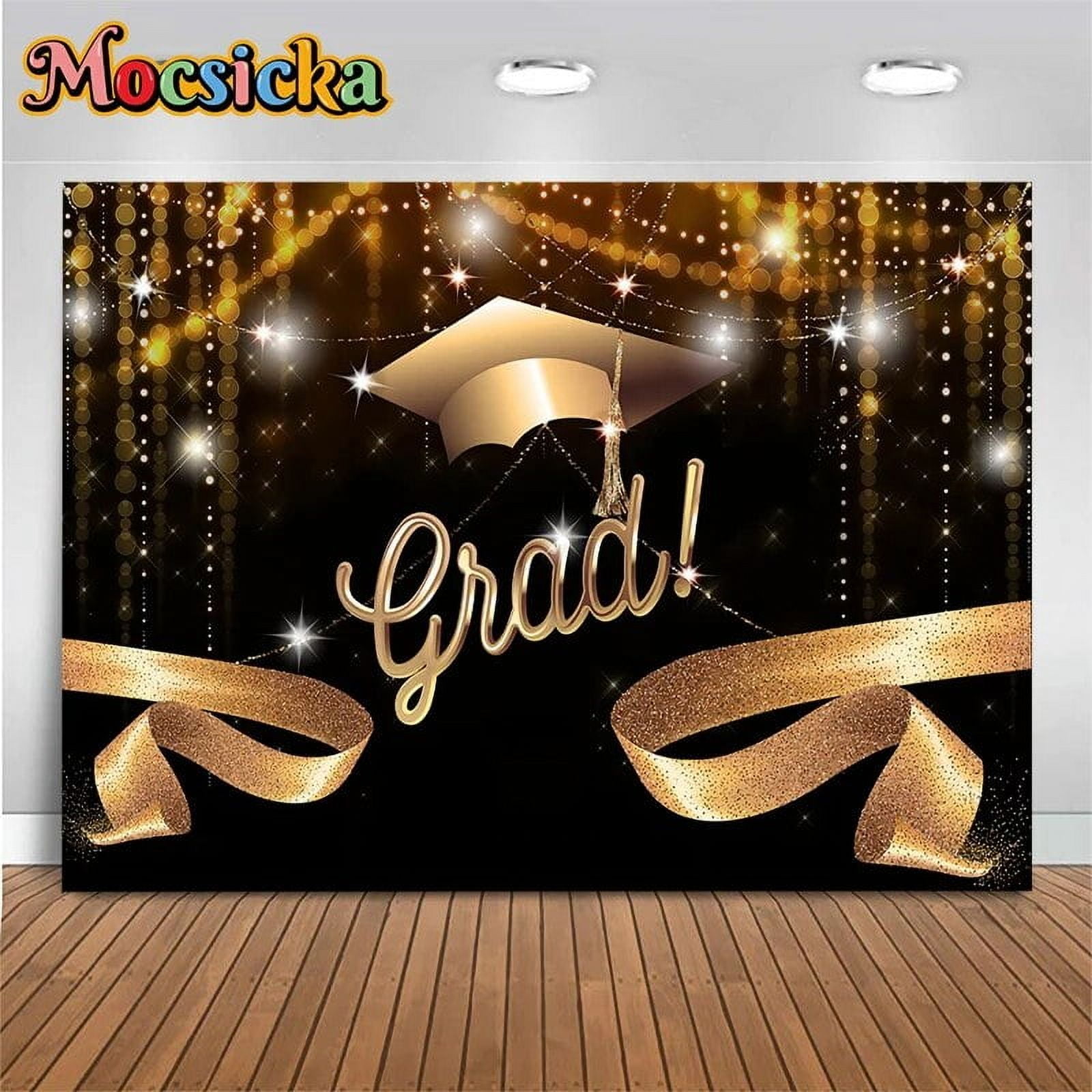 Congratulations 2024 Graduation Party Background Photography Gold ...