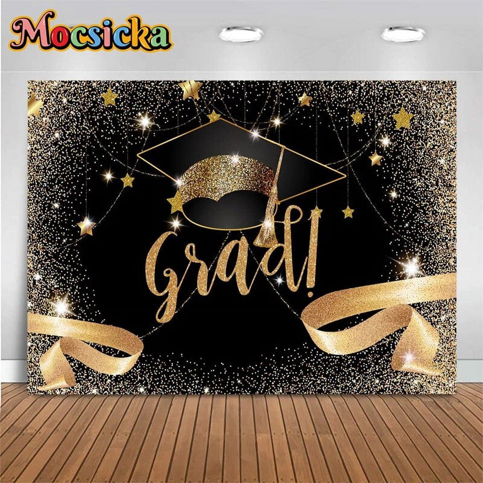 Congratulations 2024 Graduation Party Background Photography Gold ...