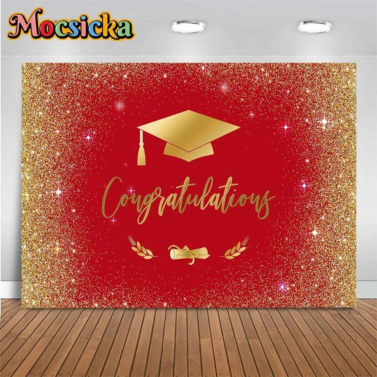 Congratulations 2024 Graduation Party Background Photography Gold ...