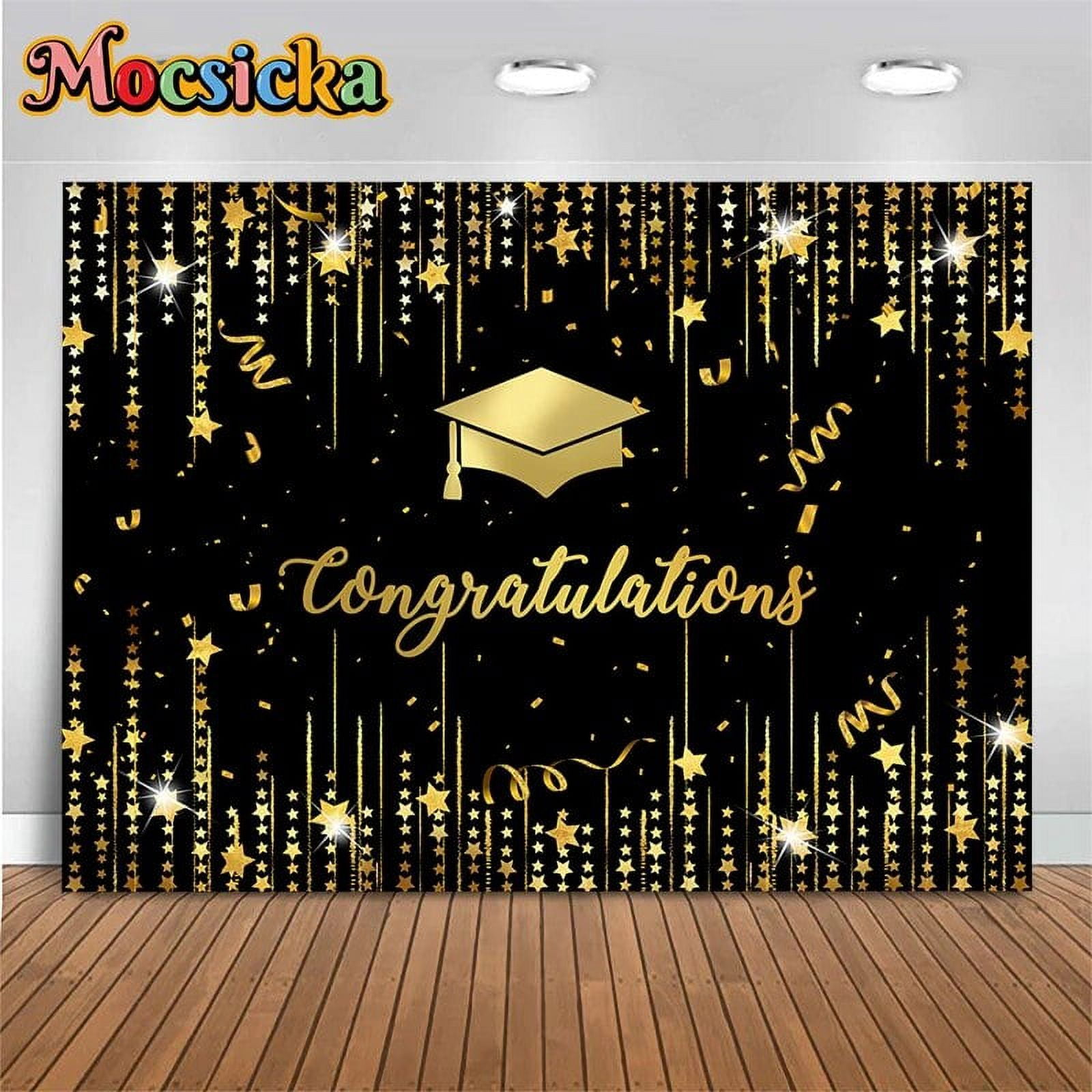 Congratulations 2024 Graduation Party Background Photography Gold ...