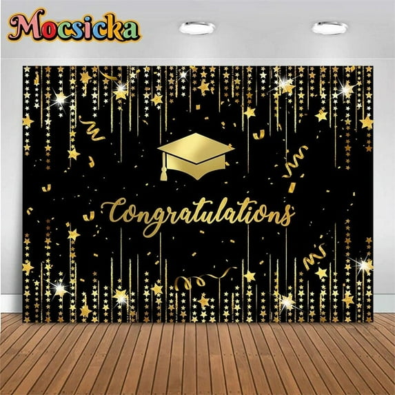 Congratulations 2024 Graduation Party Background Photography Gold ...