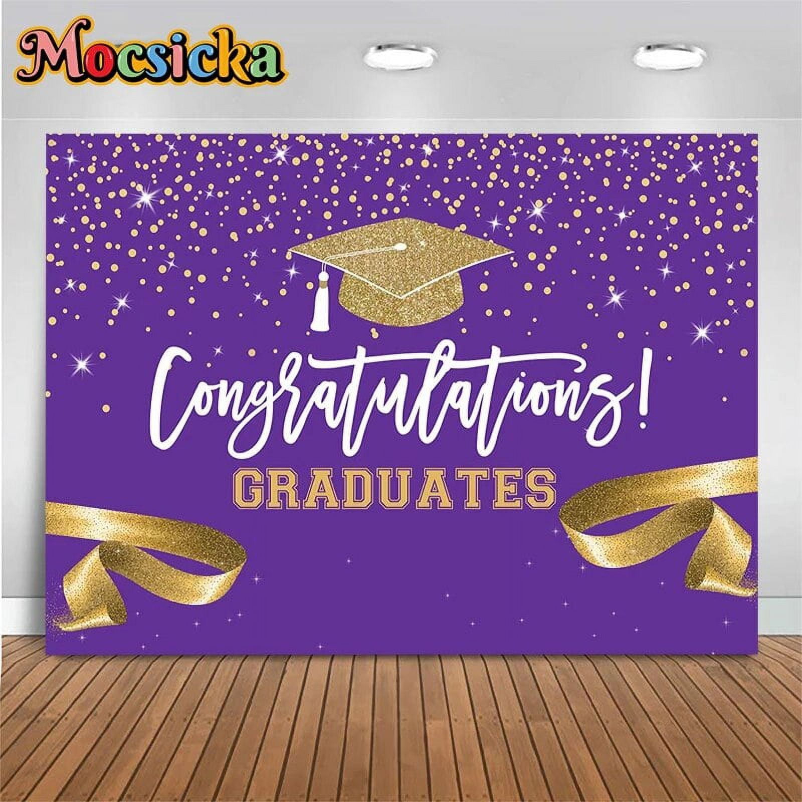 Congratulations 2024 Graduation Party Background Photography Gold ...
