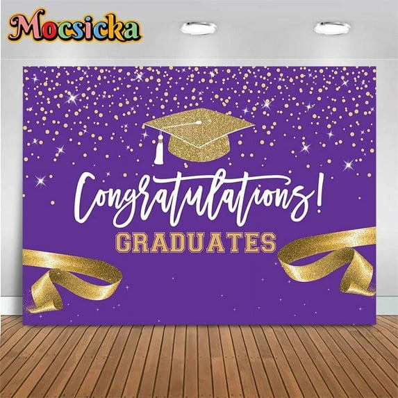 Congratulations 2024 Graduation Party Background Photography Gold ...