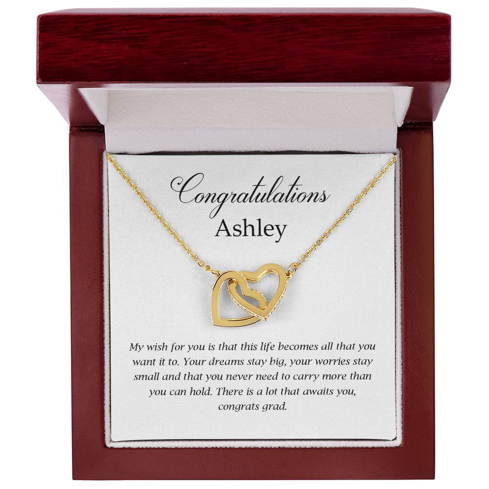 Congratulations Ashley - Interlocked Together Luxury Necklace, Interlocking Hearts Necklace, 14K ...