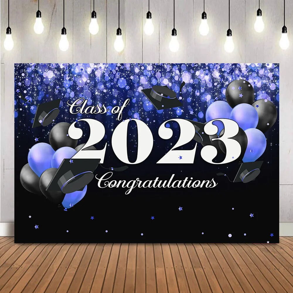 Congratulations Background for Photography Class of 2023 Blue Glitter ...