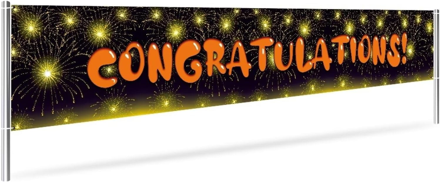 Congratulations Banner Congratulations Sign for Yard Outdoor Holiday ...