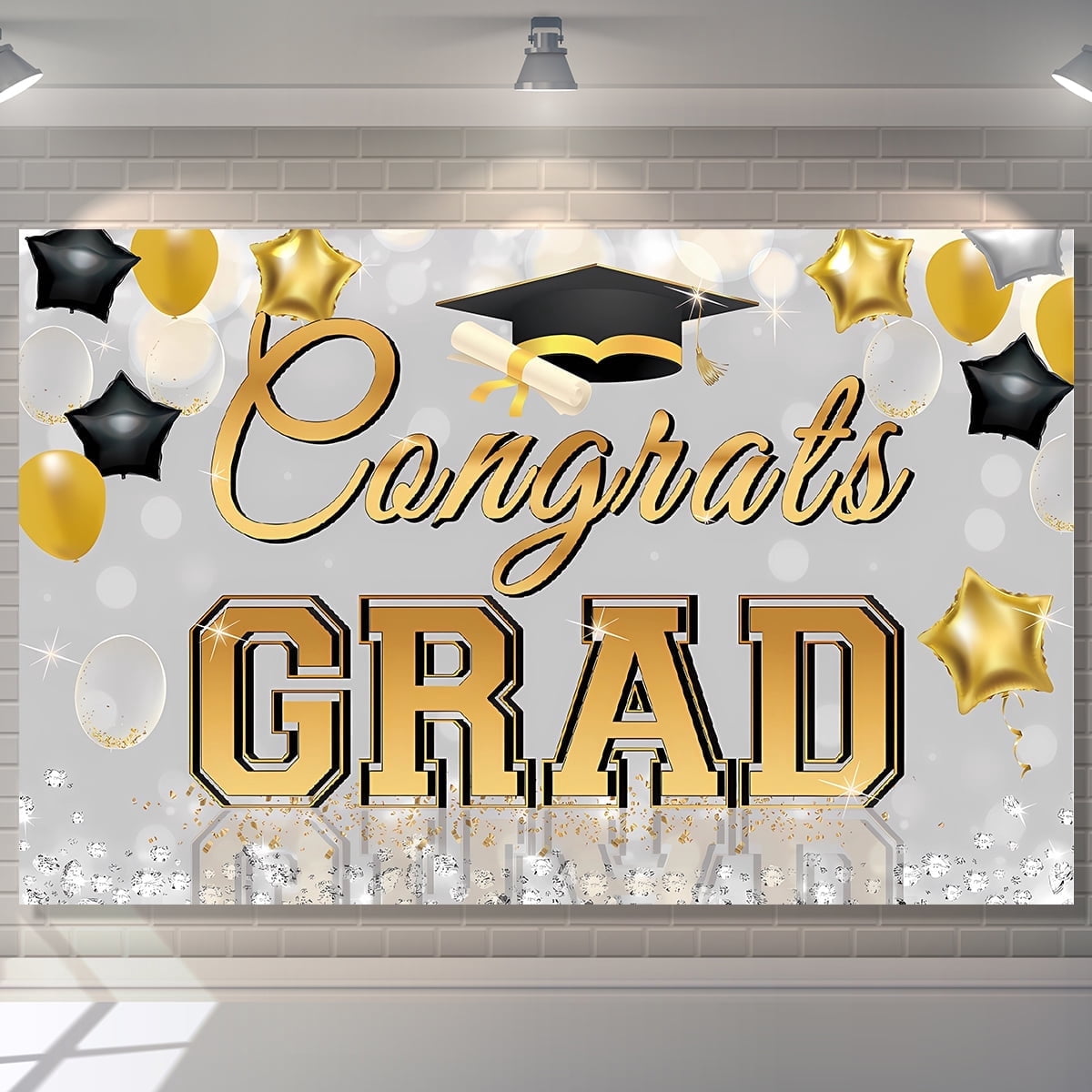 Congratulations Banner Graduation Decoration Class of 2025 Congrats ...