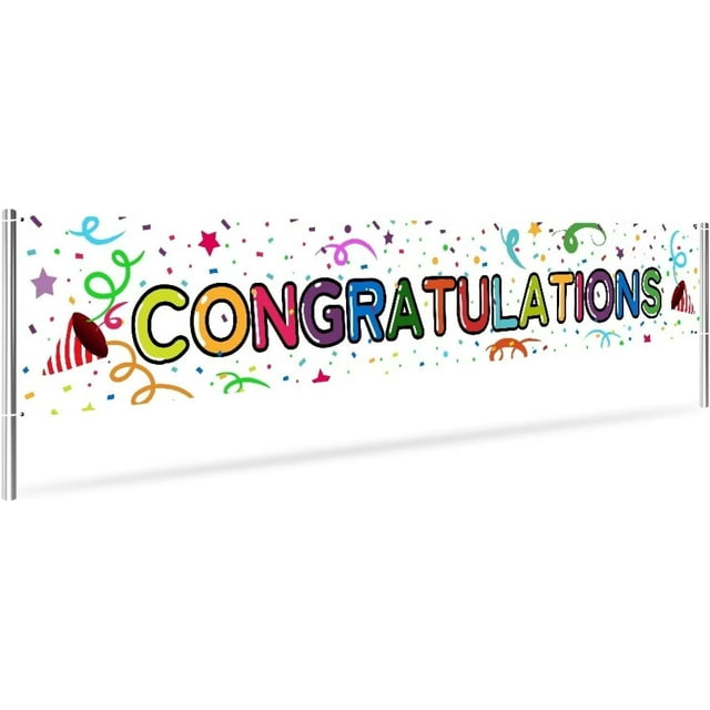 Congratulations Banner Graduation Holiday Party Banner Large Long ...