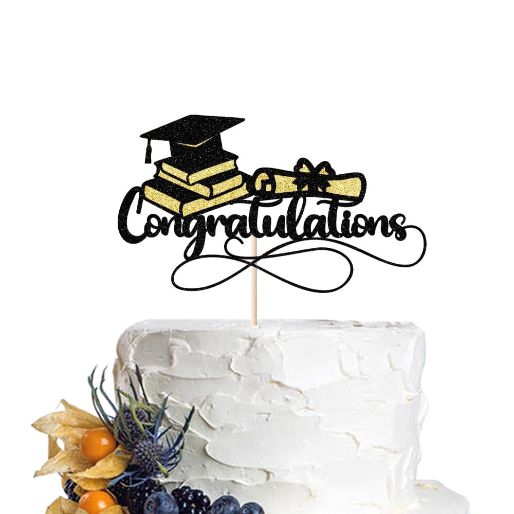Congratulations Cake Topper, TWE5 Congrats Cake Topper-2025 Graduation ...