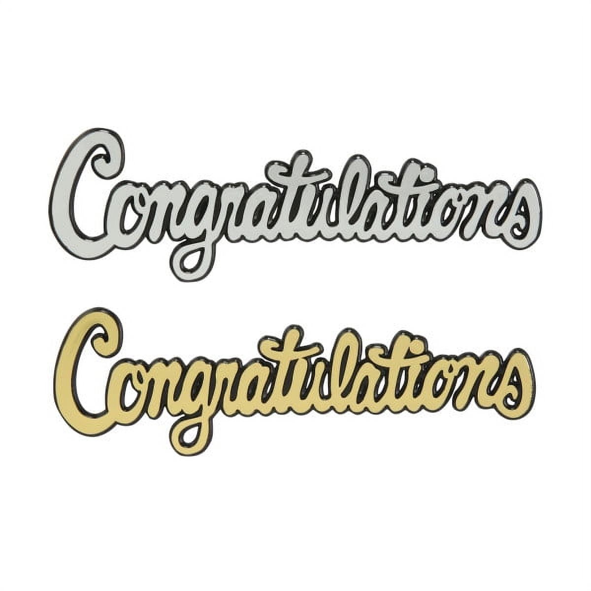 Congratulations Cake Topper by Bakery Crafts (2 Pieces) - Walmart.com
