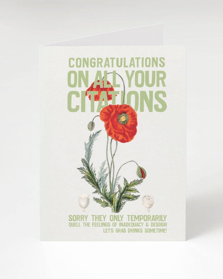Congratulations Card for Achievements – "On All Your Citations ...