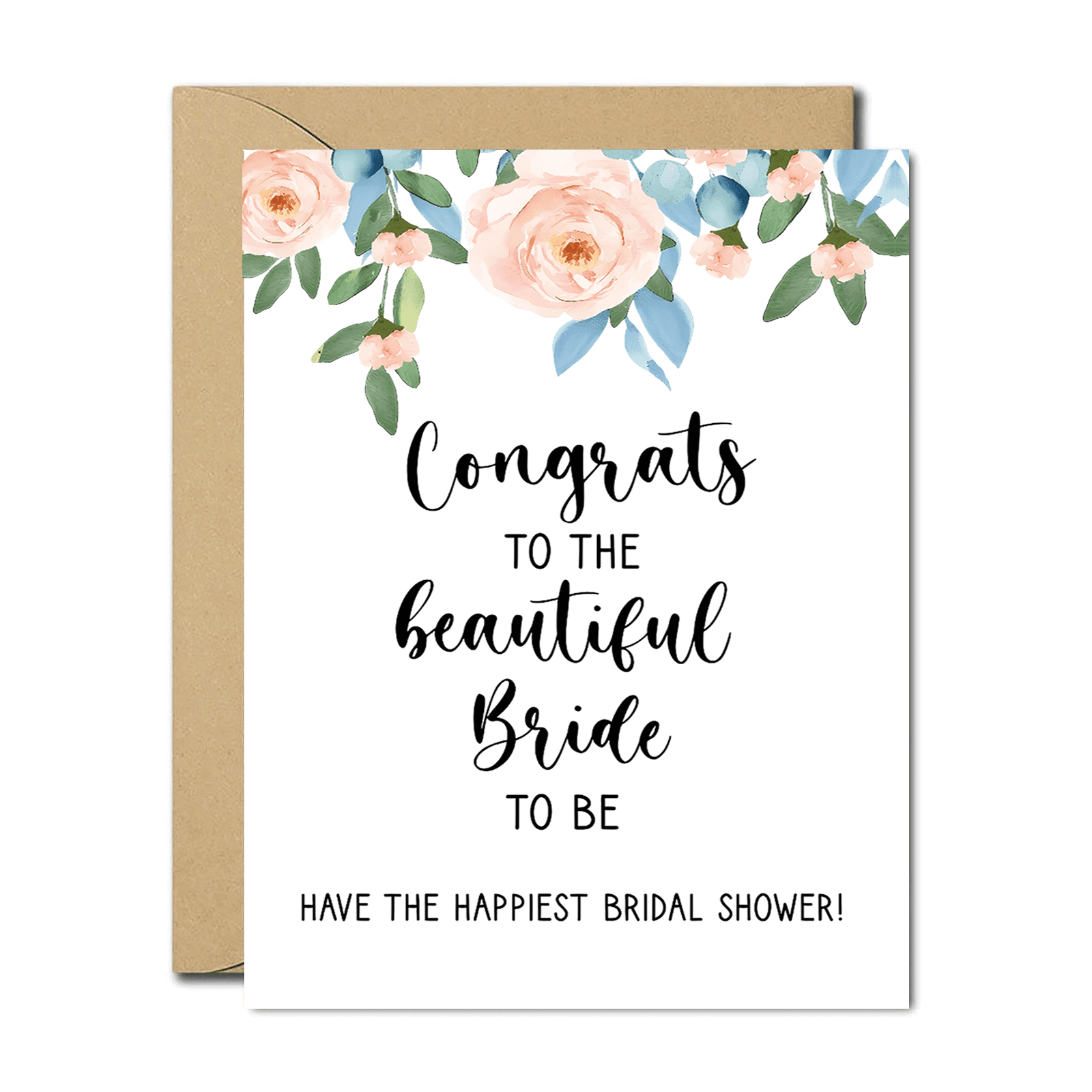 Congratulations Card for Bride to Be – Beautiful Floral Design ...