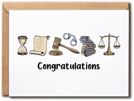 Congratulations Card - Card For Law Student - New Lawyer Congrats Card ...