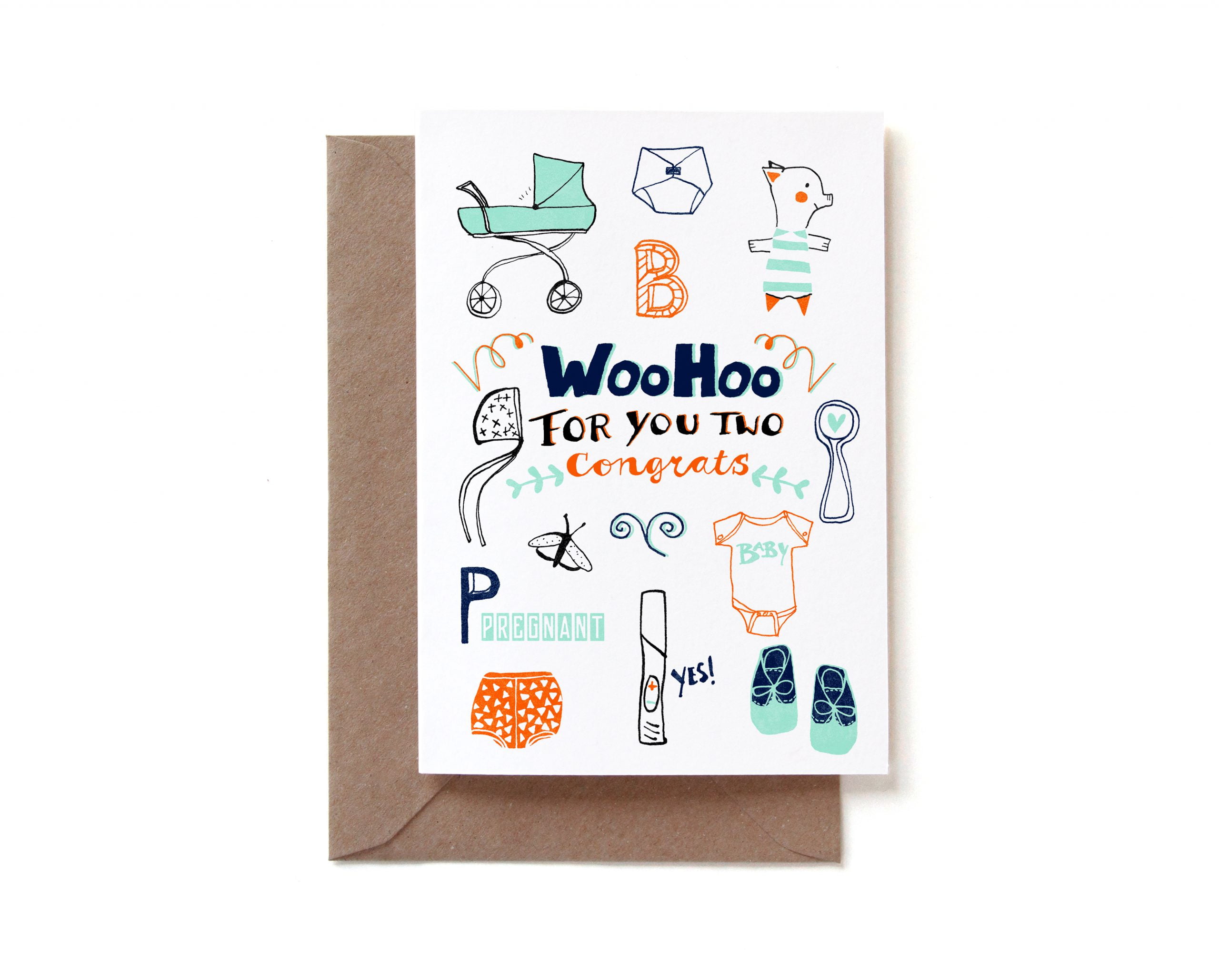 Congratulations Card for Expecting Parents – Fun “WooHoo For You Two ...