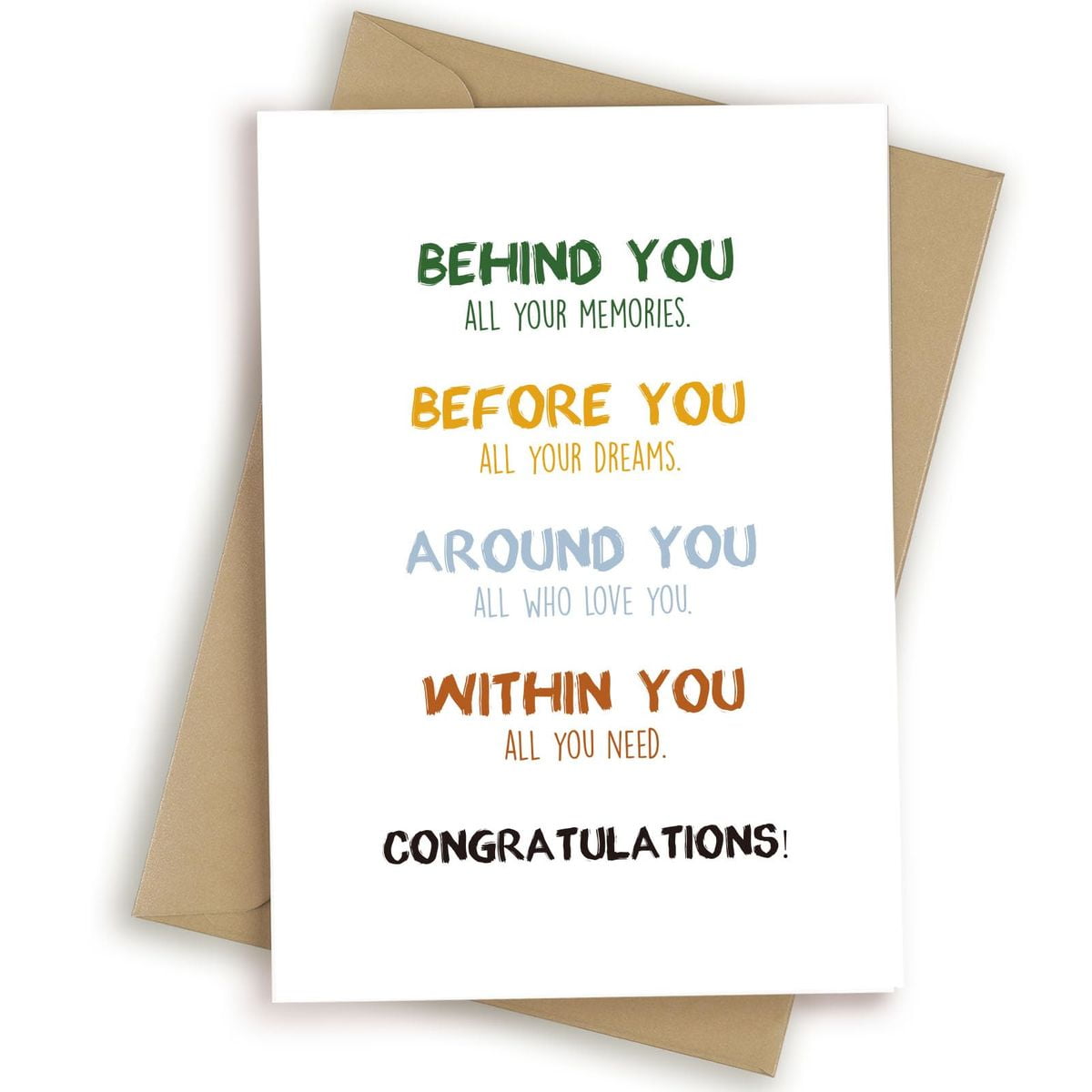 Congratulations Card - Inspirational Quote Design – Perfect for ...