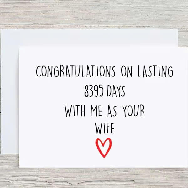 Congratulations Card for Marriage Milestone – “8395 Days Together ...