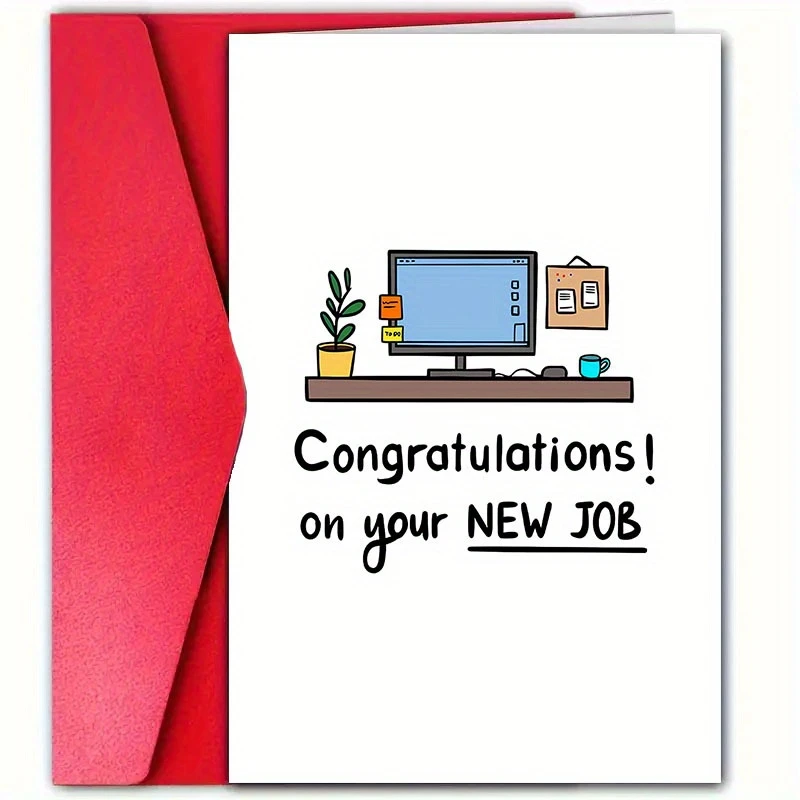 Congratulations Card for New Job – “Congrats on Your NEW JOB” Design ...