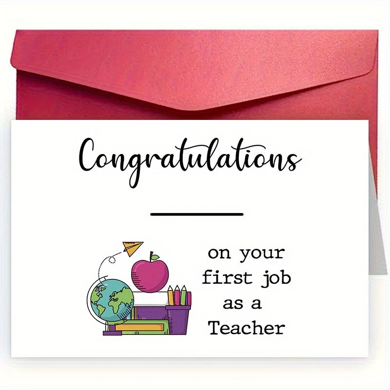 Congratulations Card for New Teachers – “Congrats on Your First Job as ...