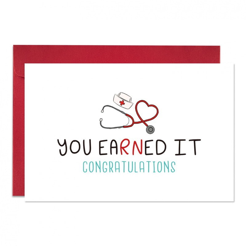 Congratulations Card for Nurses – "You Earned It" – Cute Stethoscope ...