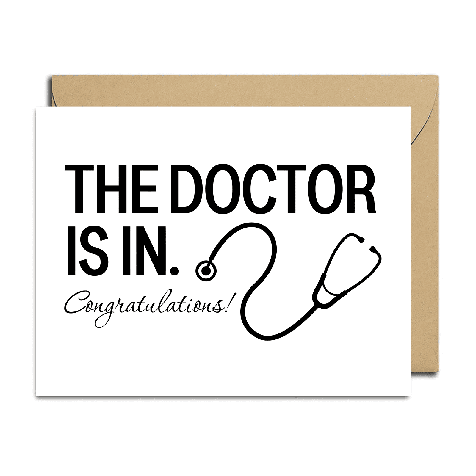 Congratulations Card for New Doctors – "The Doctor is In" Stethoscope ...