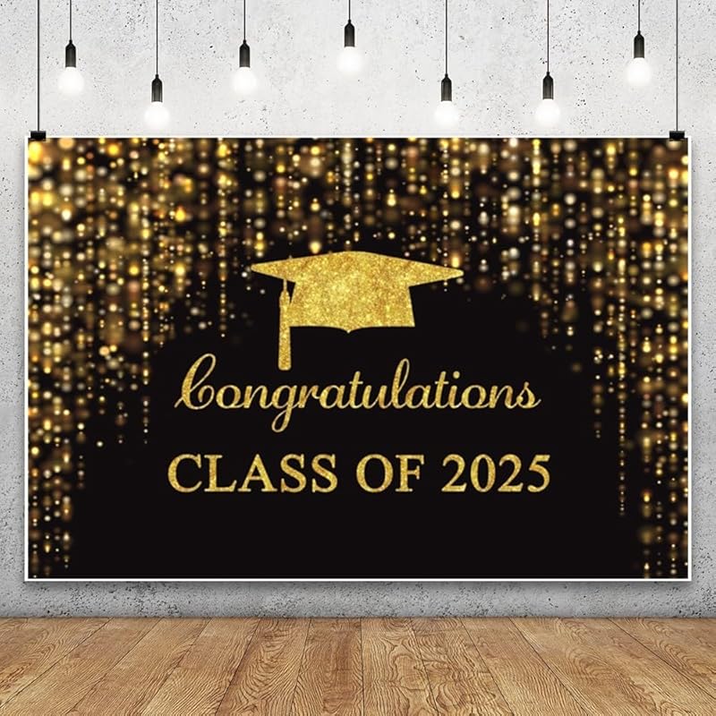 Congratulations Class of 2025 Photography Backdrops Glitter Bokeh ...