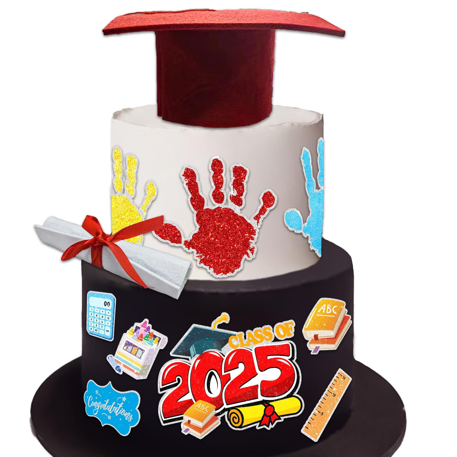 Congratulations Class ofTRDN 2025 Cake Topper Graffiti Stationery ...