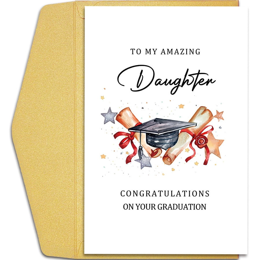 Congratulations Daughter Graduate Card - Celebratory Greeting with ...