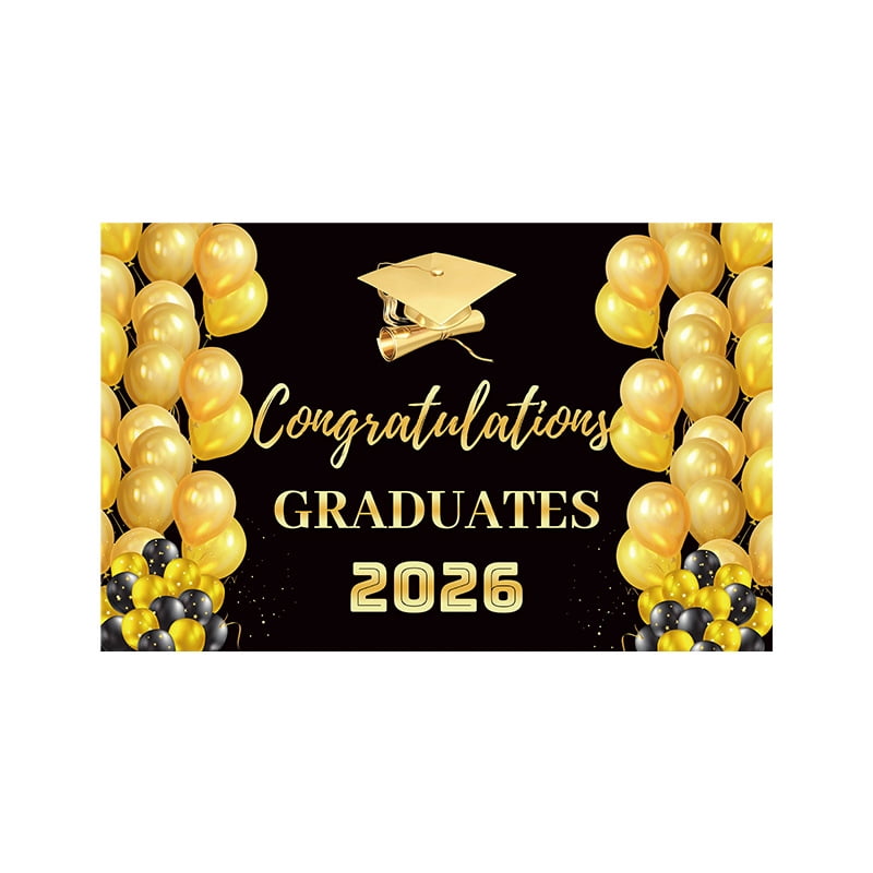 Congratulations Decorations Banner Graduation Backdrop Party Supplies ...