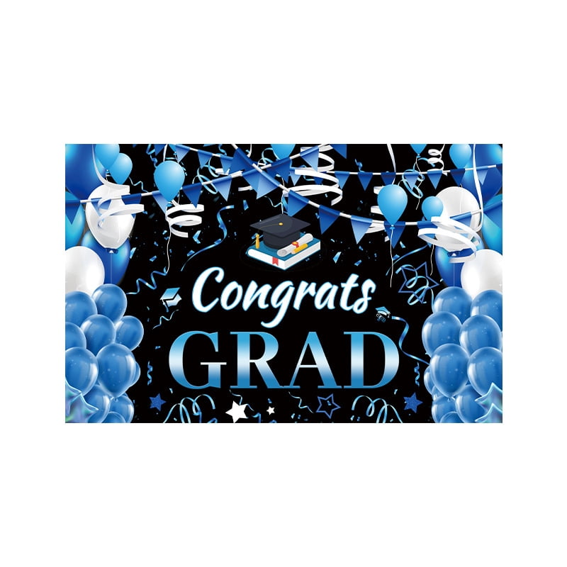 Congratulations Decorations Banner Graduation Backdrop Party Supplies ...