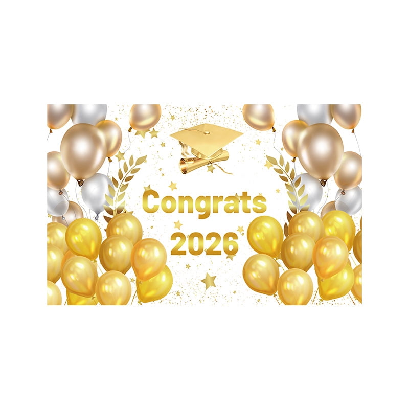 Congratulations Decorations Banner Graduation Backdrop Party Supplies ...