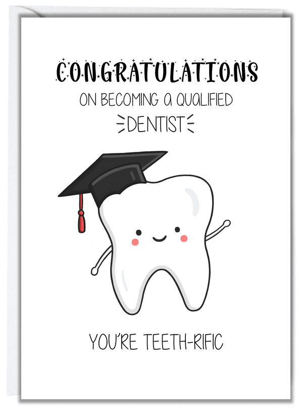 Congratulations Dentist Graduation Card – Adorable Tooth Design with ...