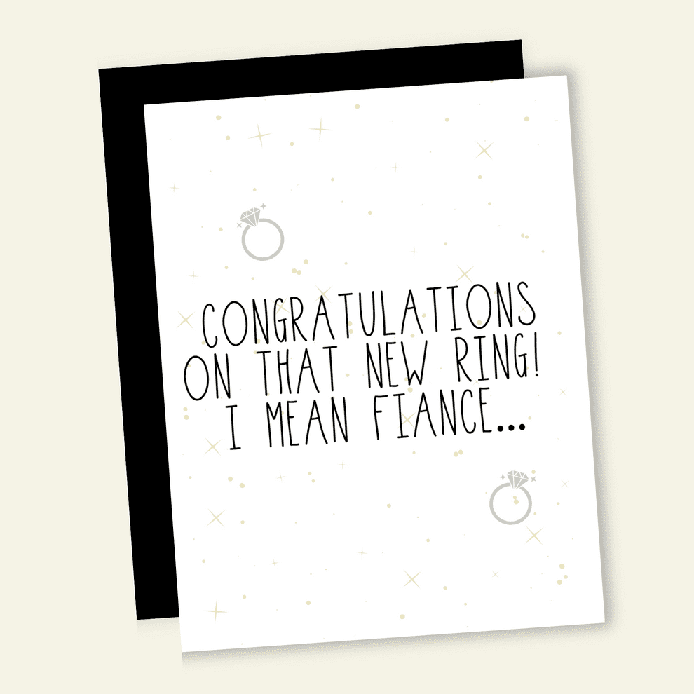 Congratulations Engagement Card – “Congratulations on That New Ring ...