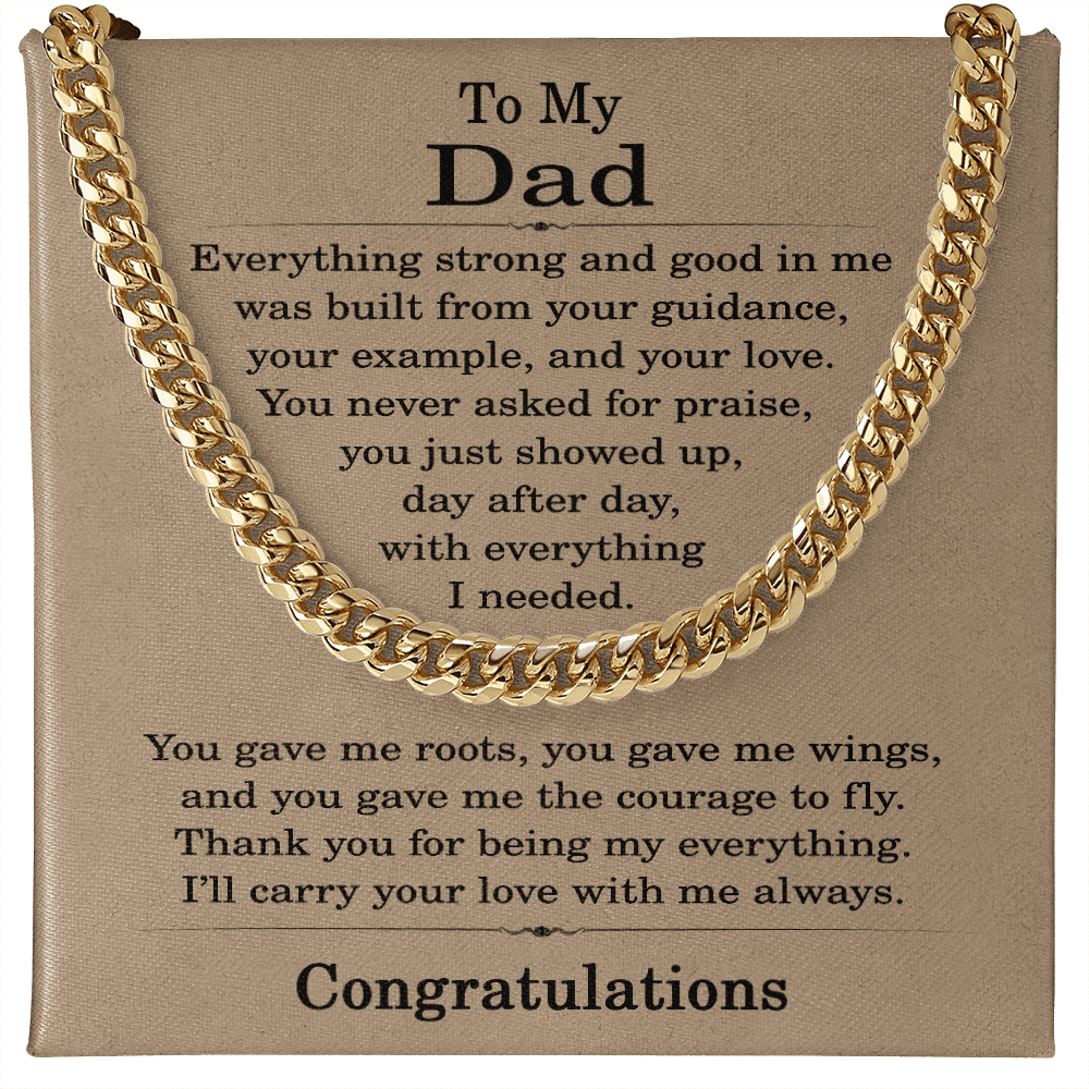 Congratulations Gift for Dad, Graduation Gift for Dad Title: 18K Yellow ...