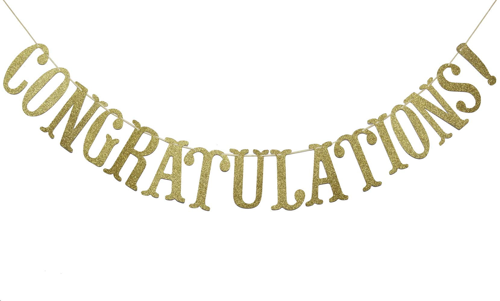 Congratulations Glitter Sign Banner- Graduation, Wedding, Retirement ...