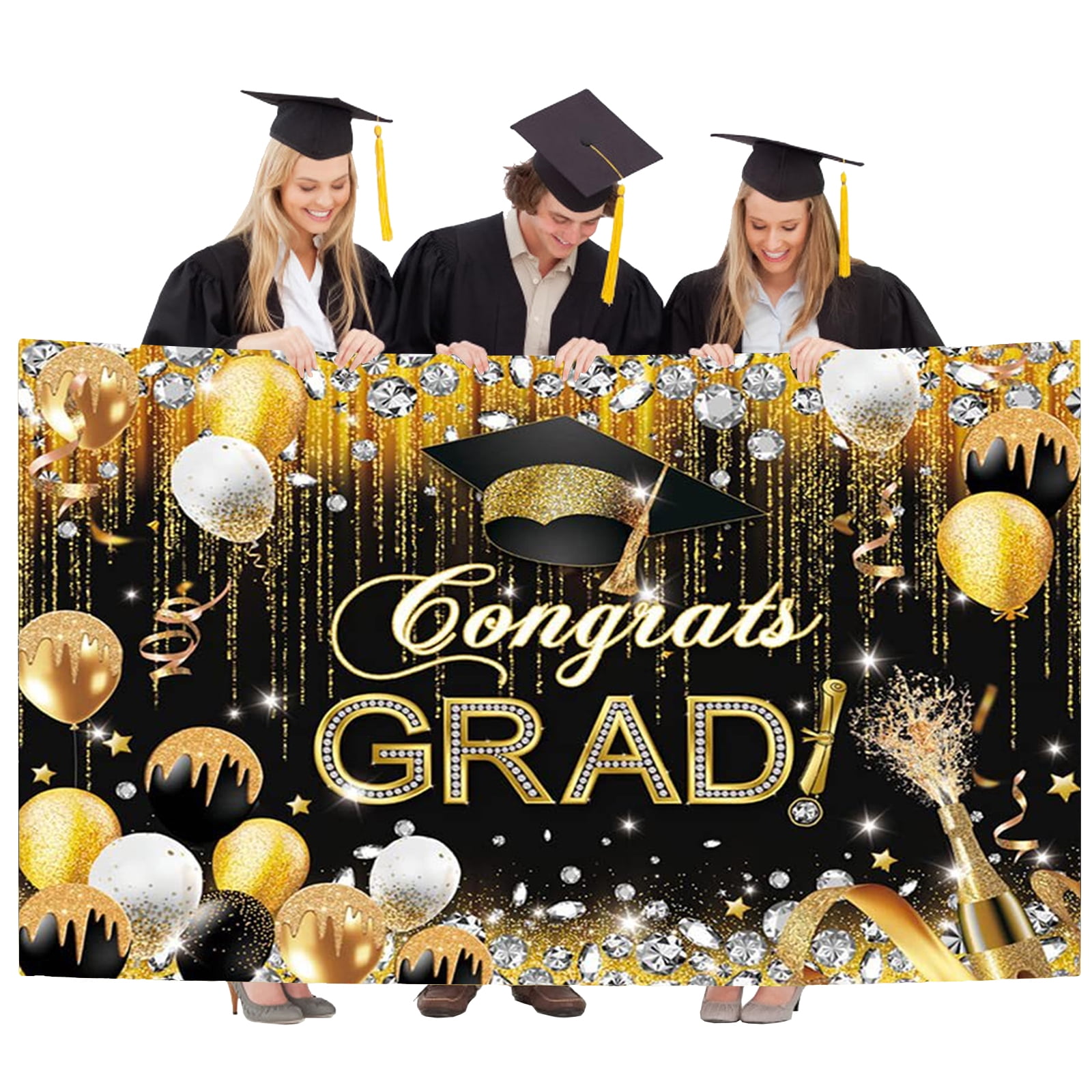 Congratulations Grad Banner, 71x43 Inch Graduation Banner Graduation ...
