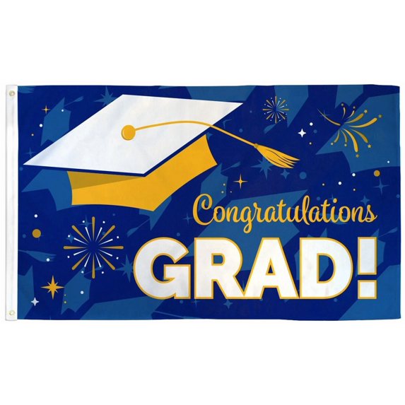 Congratulations Grad Flag 3X5Ft Party Holiday House Flag Graduate ...