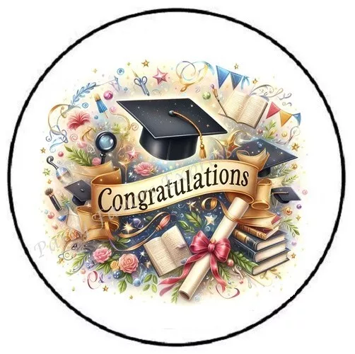 Congratulations Grad Graduation Sticker Party Favors Sticker Envelope ...
