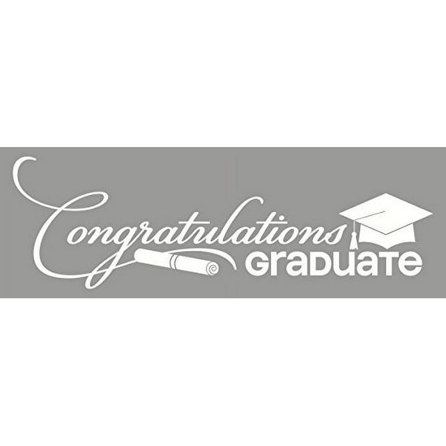 Congratulations Graduate Vinyl Decals Lettering with Graduation Cap ...