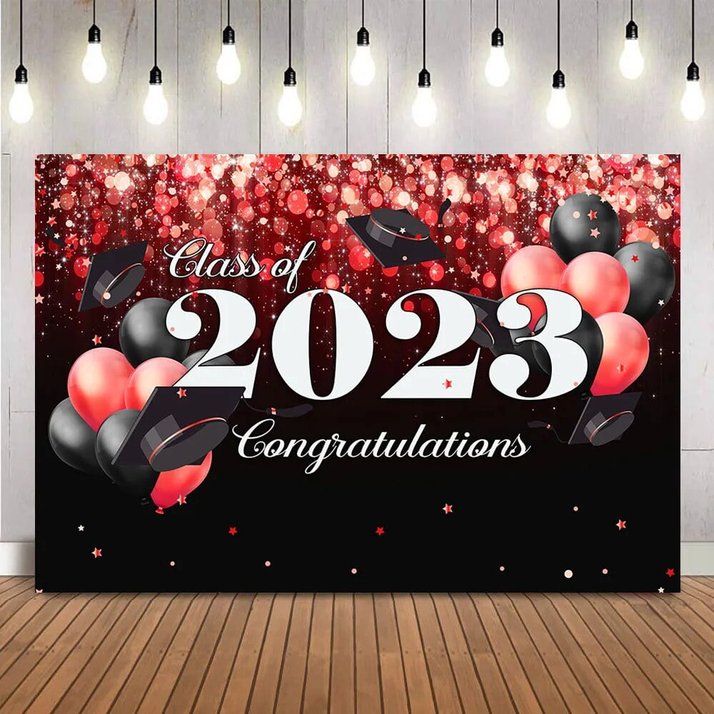 Congratulations Graduation Background for Photography Class of 2023 Red ...