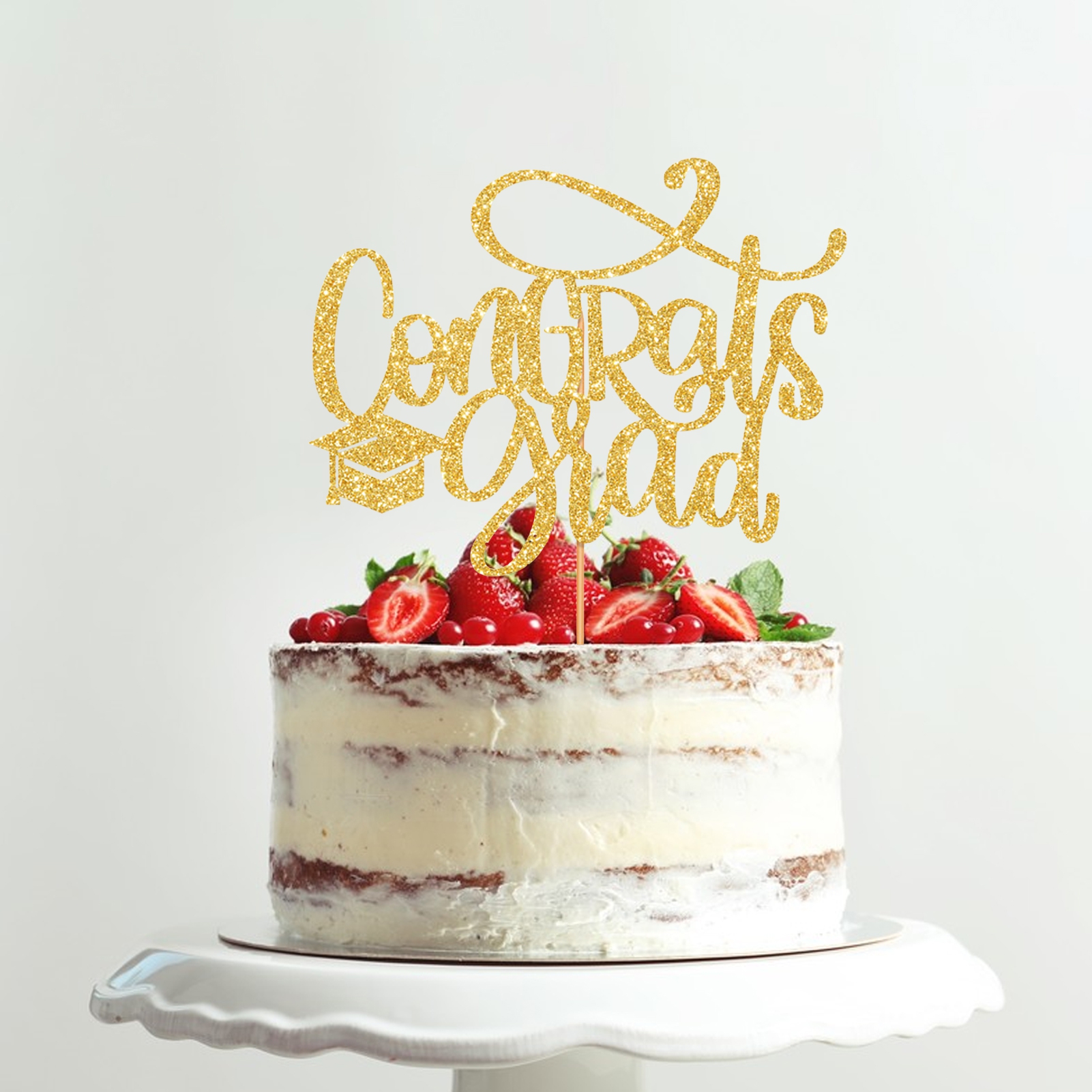Congratulations Graduation Cake Picks by Sunsanly (4 Count) - Walmart.com