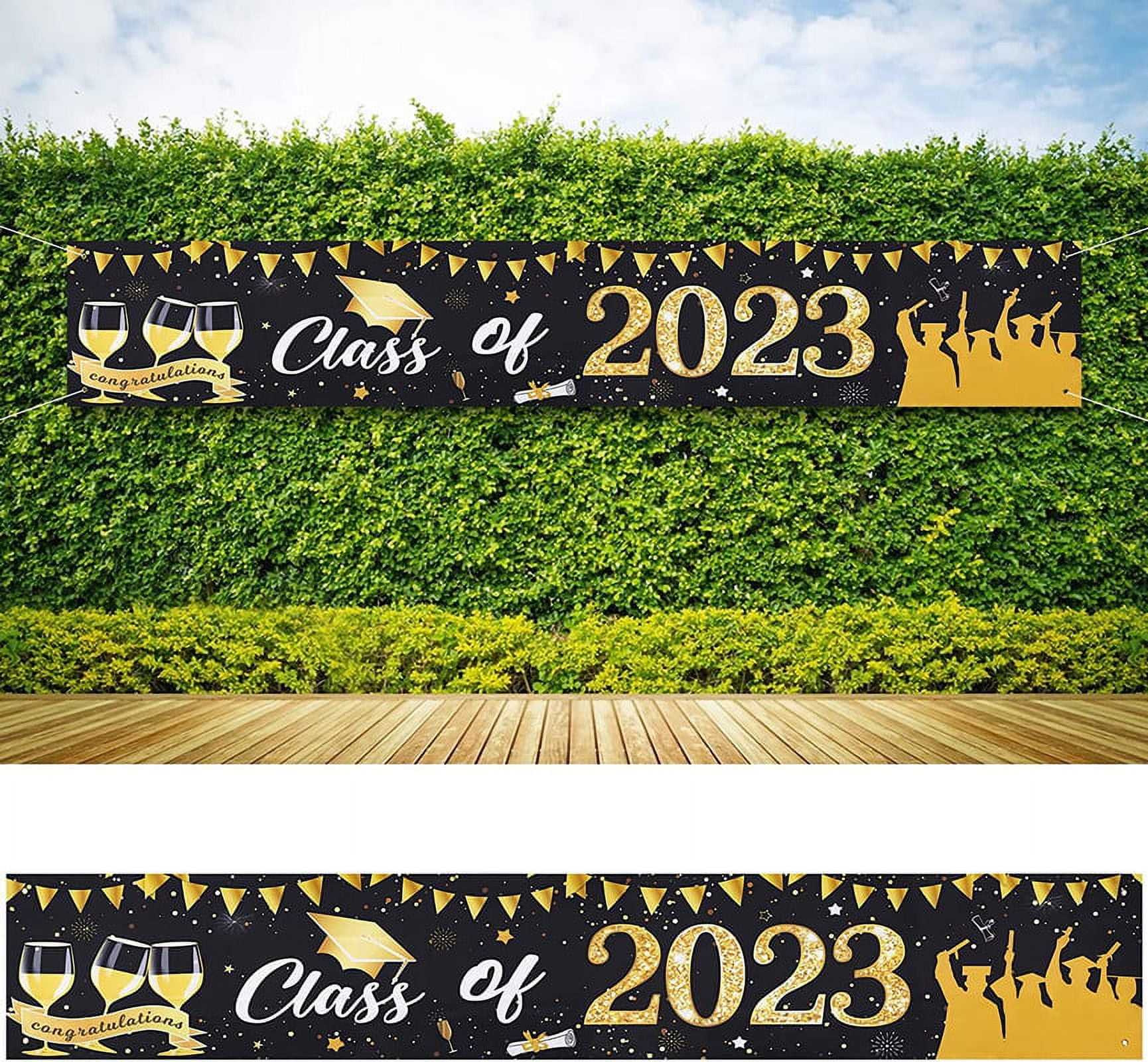 Congratulations Graduation Decoration Black Glitter Graduation Banner ...