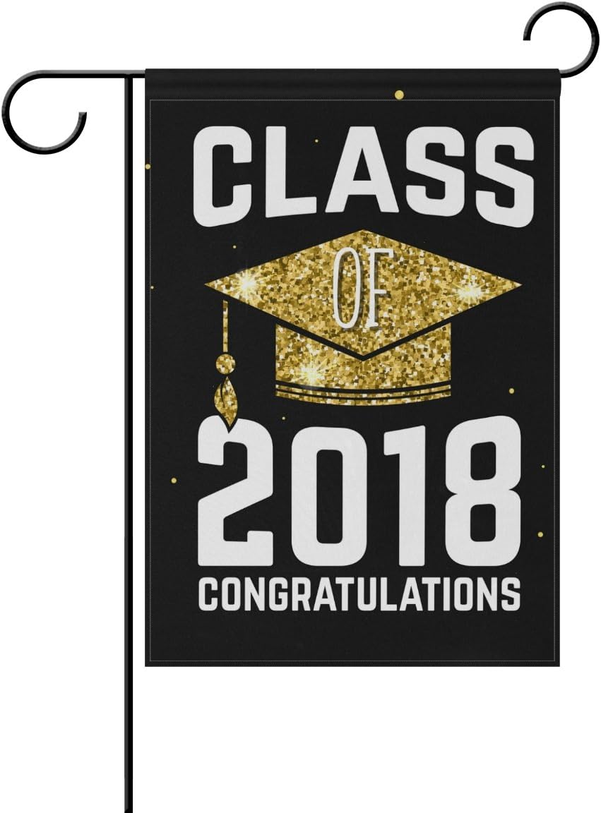 Congratulations Graduation Double Sided Yard Garden Flag，2018 ...