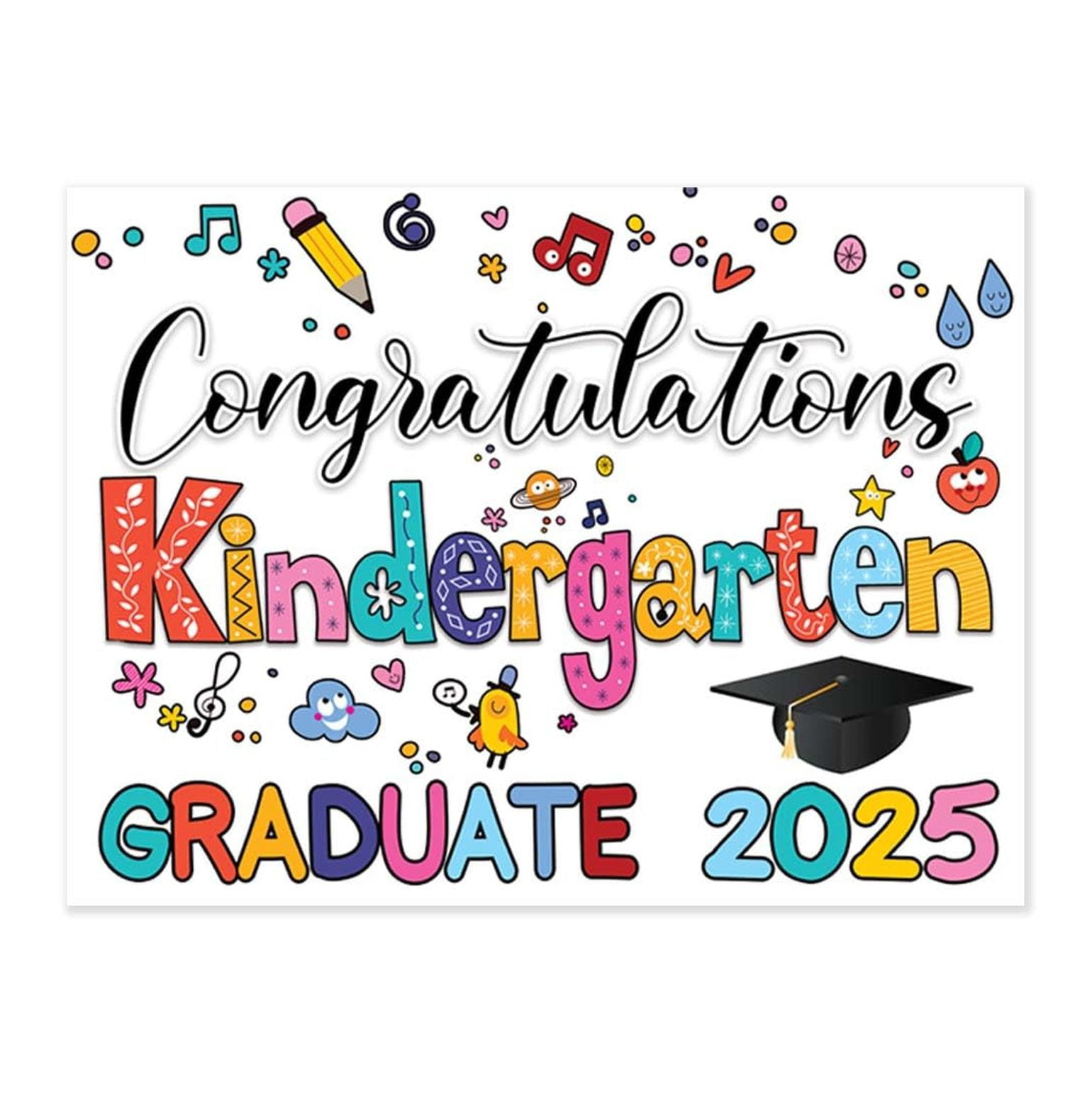 Congratulations Kindergarten Graduate Yard Sign, Kindergarten ...