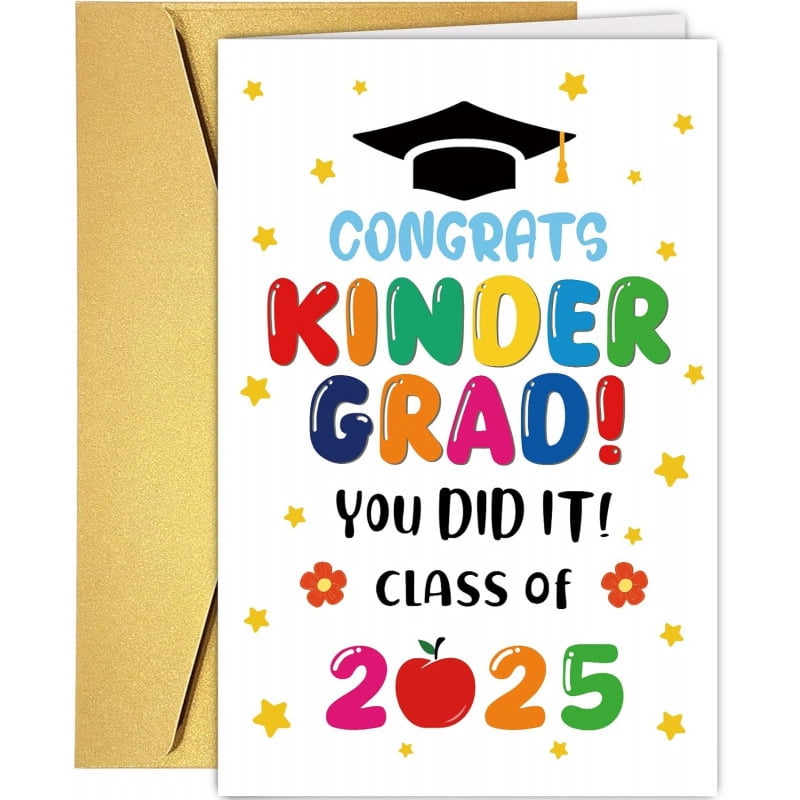 Congratulations Kindergarten Graduation Card - "Congrats Kinder Grad ...