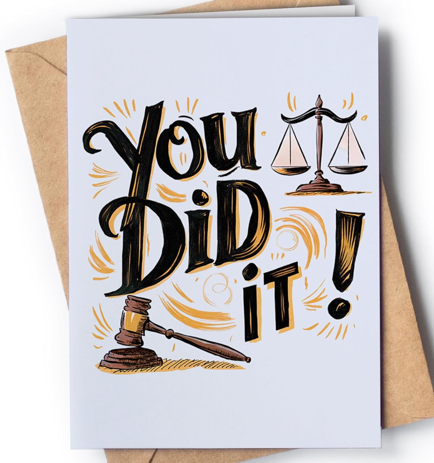 Congratulations Law Graduate Card – "You Did It!" Design with Gavel and ...